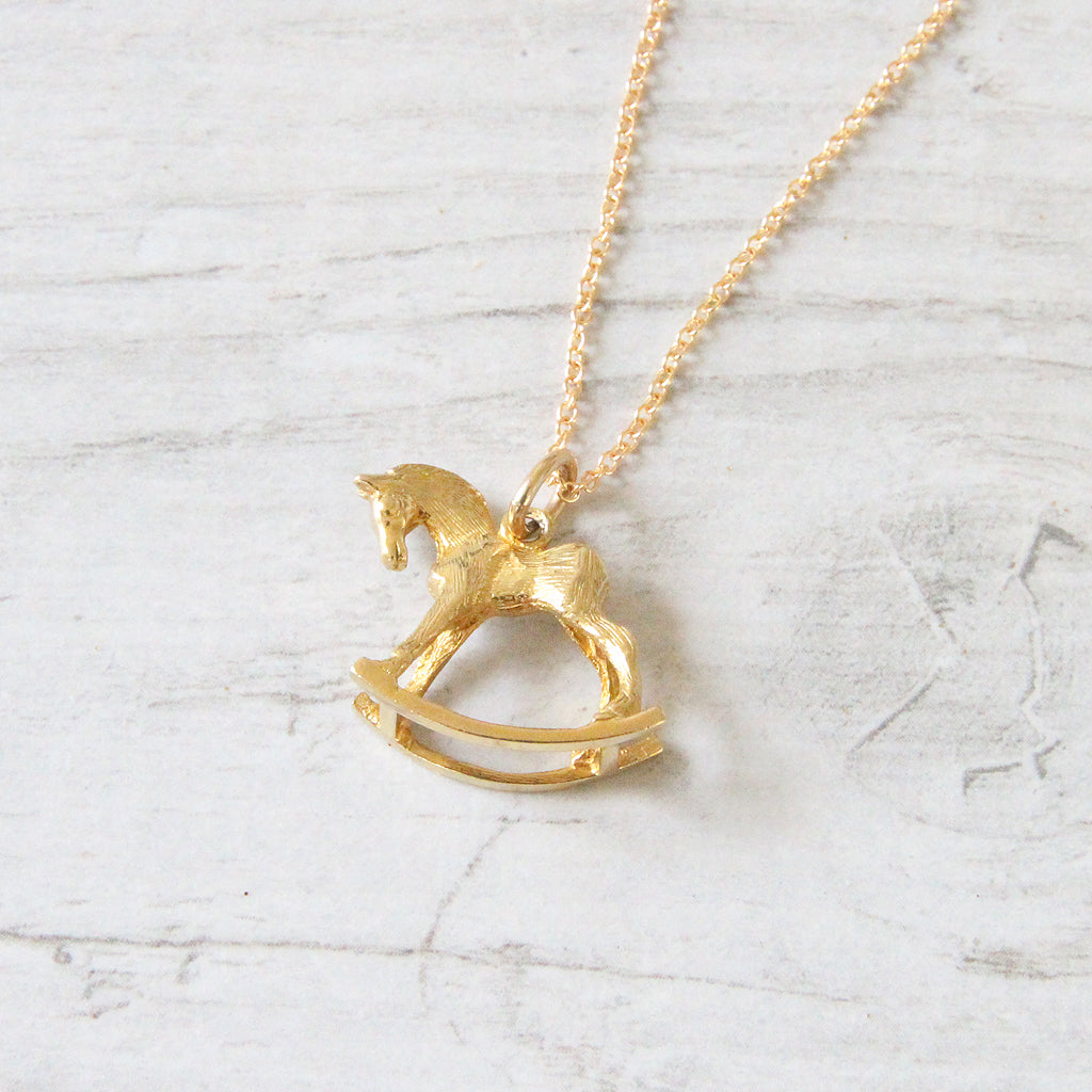 Vintage 9ct Gold Rocking Horse Charm Pendant – Holts Jewellery